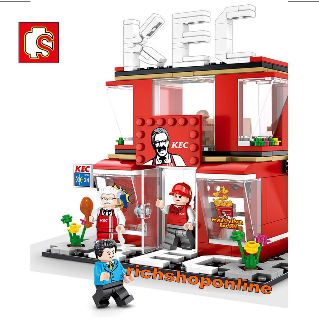 Jual Brick Sembo Block 601018 - KFC Fastfood - Mainan Koleksi | Shopee ...