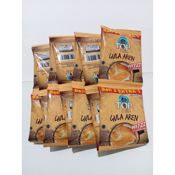 Jual top coffe gula aren top kopi 1 renceng 15 sacchet @22g | Shopee ...
