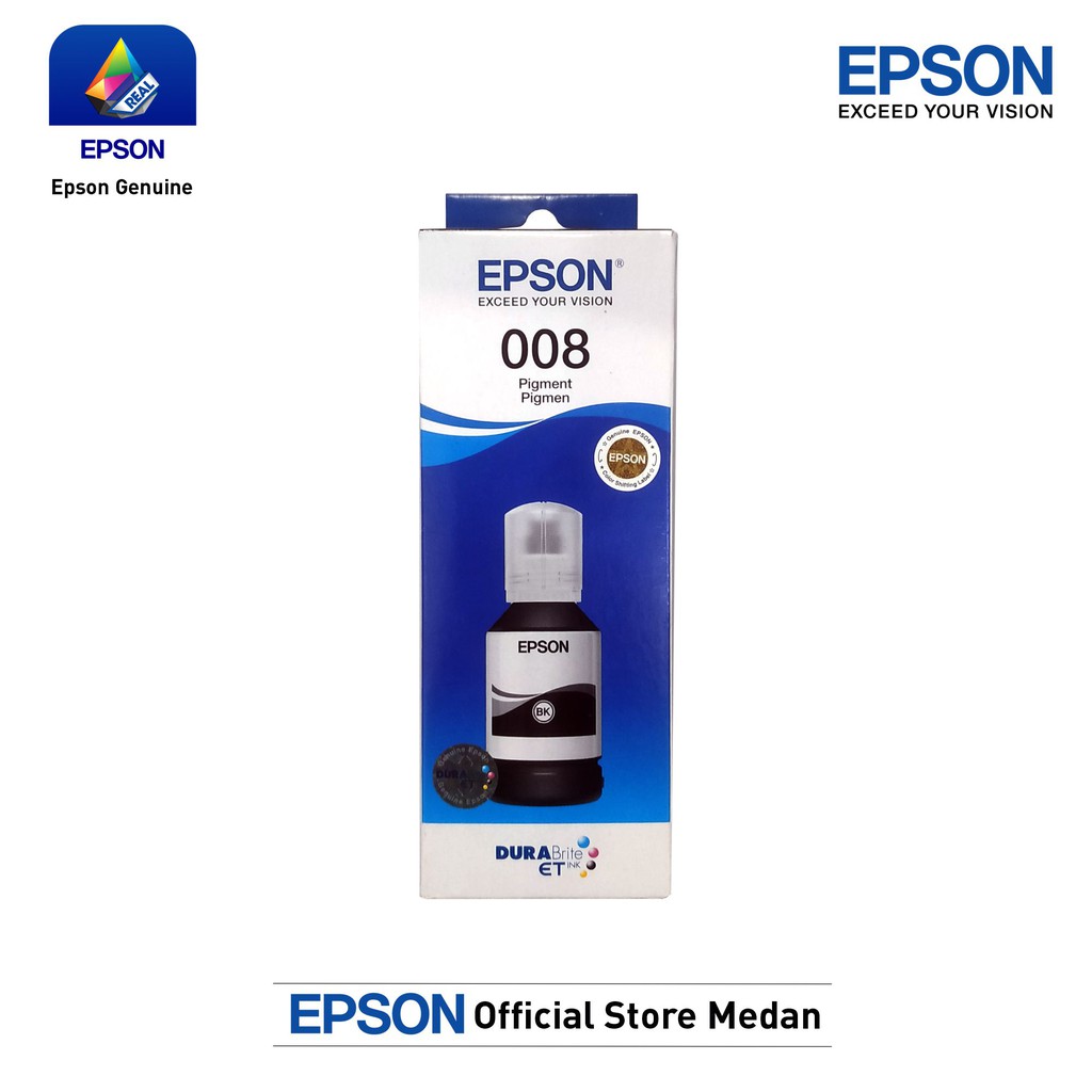 Jual Tinta Botol Epson T008 008 L15150 L15160 L15180 L6550 L6580 PIGMENT ORIGINAL | Shopee Indonesia