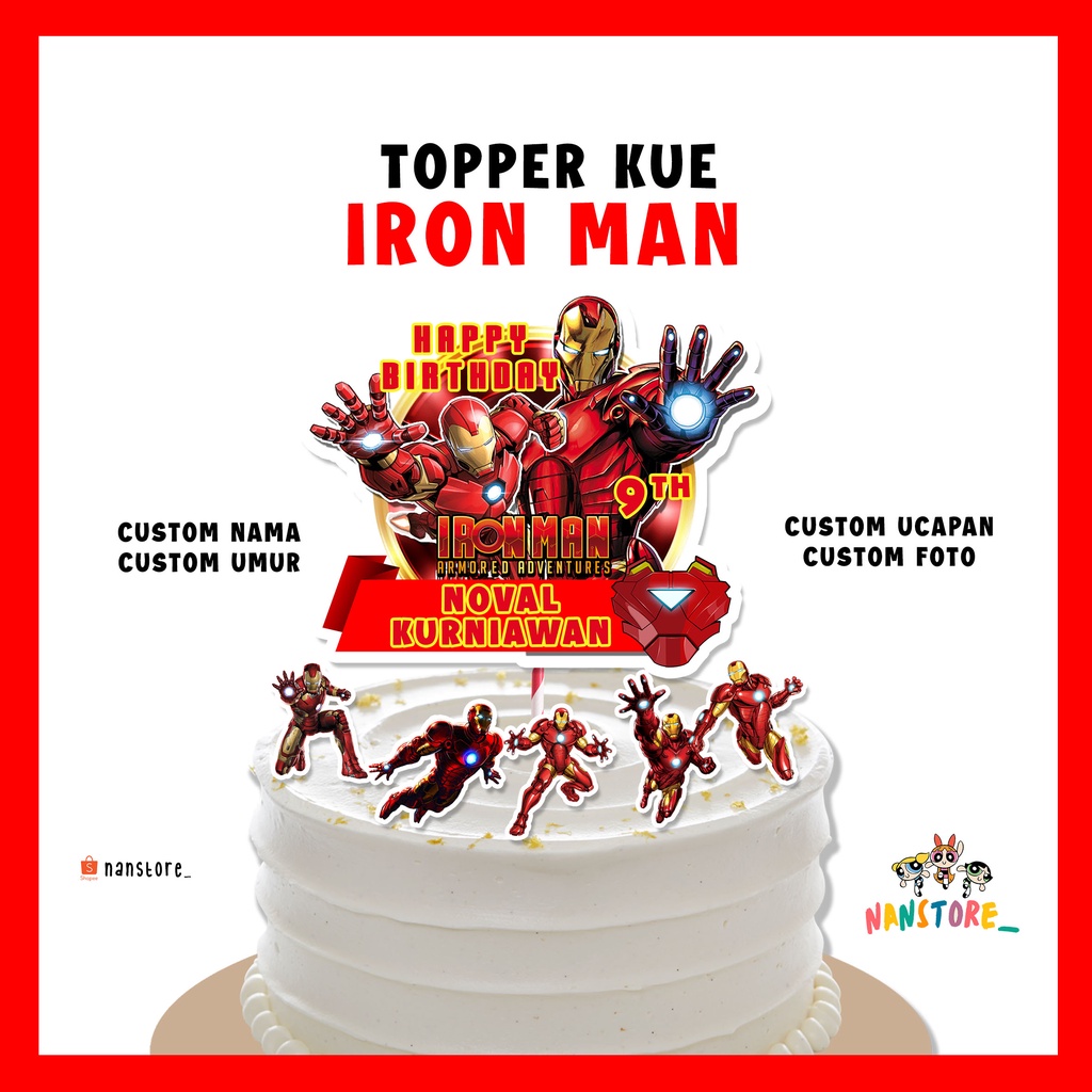 Jual Topper Cake Custom Iron Man | Shopee Indonesia