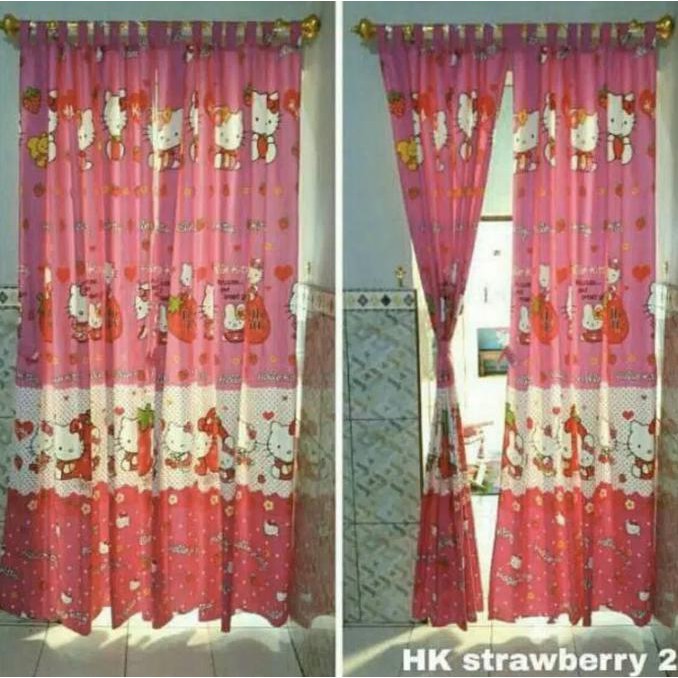 Jual Hordeng Gorden Tirai Jendela Pintu Karakter Mentarieka_Shop | Shopee Indonesia