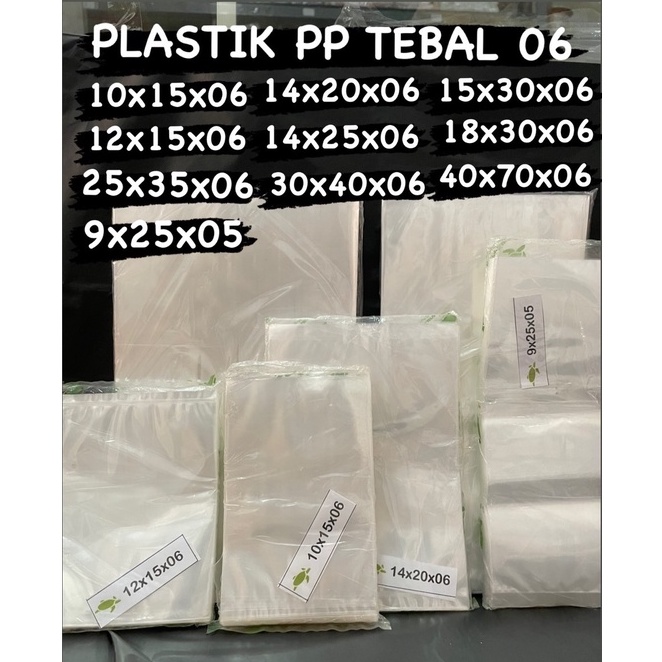 Jual PLASTIK PP TEBAL 06 500gr uk 10x15 / 12x15 /12x20/12x25/ 14x20 ...