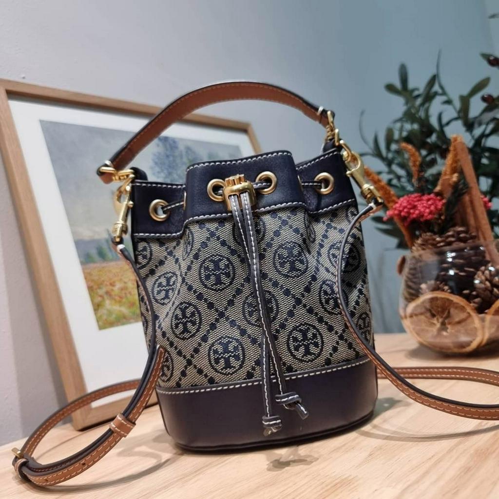 Jual TB T Monogram Jacquard Mini Bucket Bag Original 80534 88178 ...