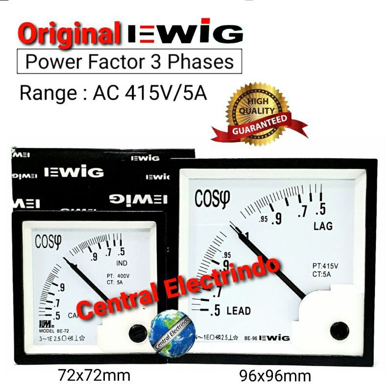 Jual Power Factor Meter COS P EWIG 3Phases AC 415V/5A | Shopee Indonesia