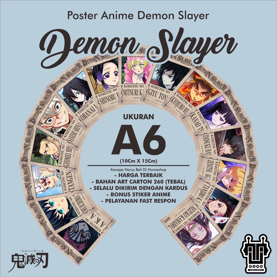 Jual Poster Anime Demon Slayer - Poster Kimetsu No Yaiba - Poster ...