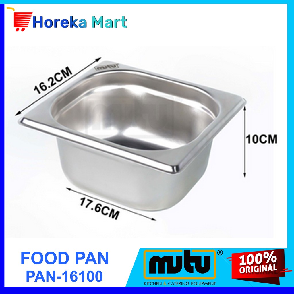 Jual Food Pan Stainless 1/6 Wadah Tempat Bumbu Makanan Dapur ...