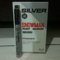 Jual Spidol SNOWMAN Permanent Marker Silver | Shopee Indonesia