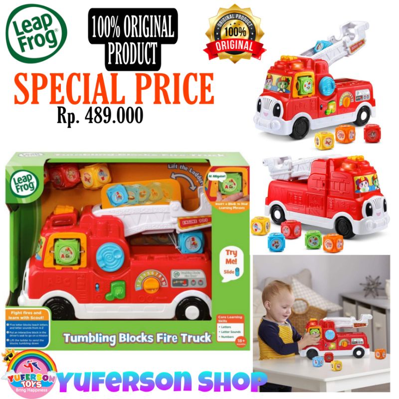 Jual Leap Frog Leapfrog Tumbling Blocks Fire Truck | Shopee Indonesia