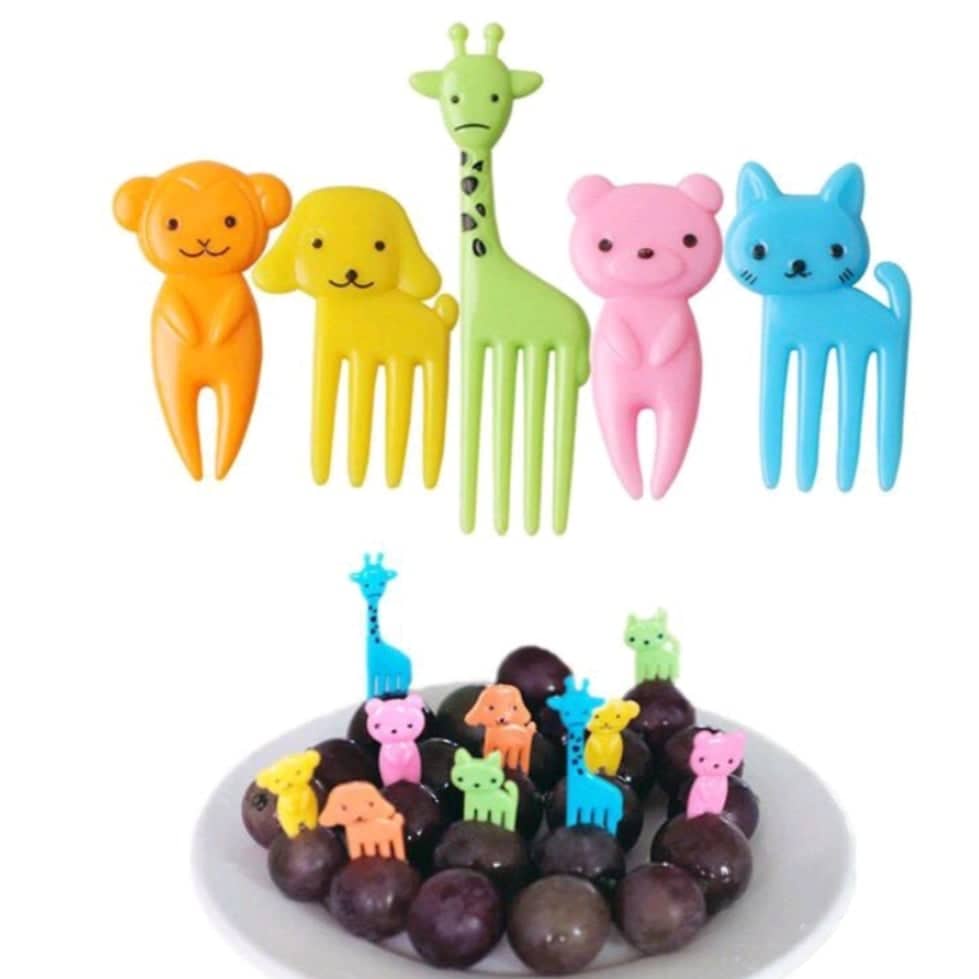 Jual Tusuk bento Garpu kelinci 1 set isi 10 Buah Dessert Kue Snack Mini ...