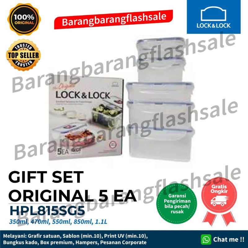 Jual Lock n Lock Gift Set 5p 5pcs Putih HPL815SG5 Kado Hampers ...