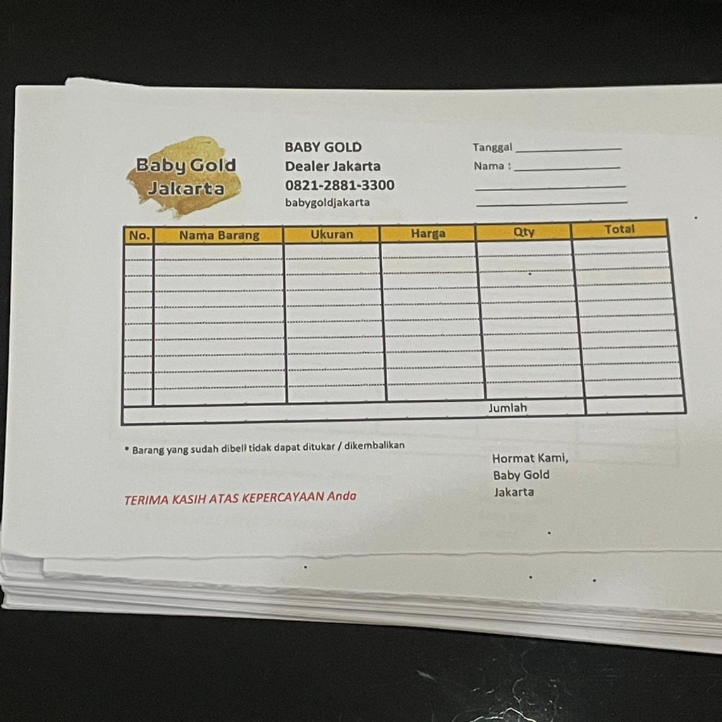 Jual BABYGOLD BABY GOLD Nota Pembelian 0.001gr 0.002gr 0.005gr | Shopee ...