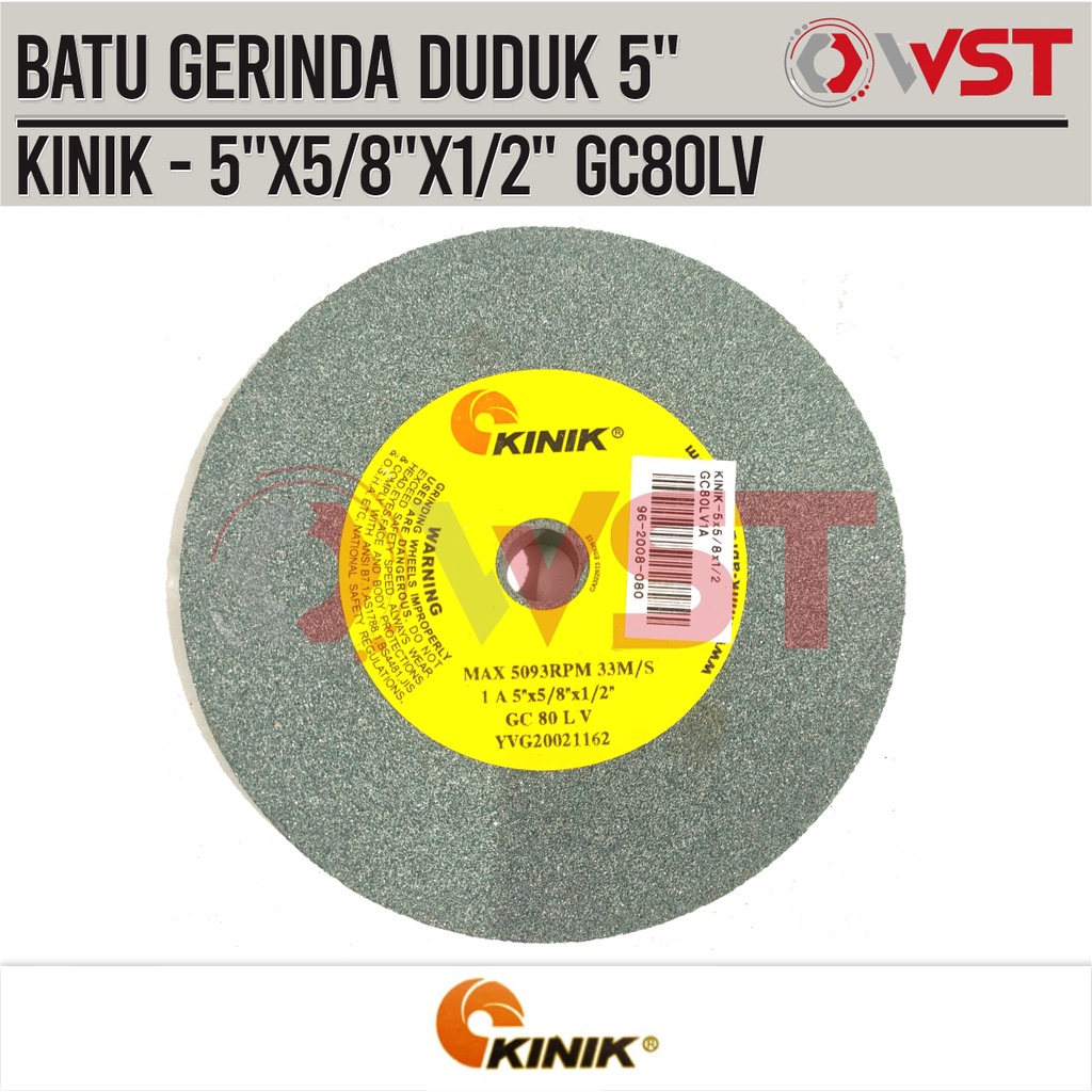 Jual KINIK Batu Gerinda Duduk 5Inch GC80 / Batu Asah 5x5/8x1/2 Grit 80 ...