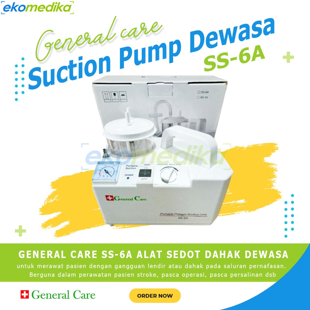 Jual Alat Sedot Dahak / Suction Pump Bayi Anak Dewasa GENERAL CARE SS-6A / SX-1A / ONEMED 7E-B ...