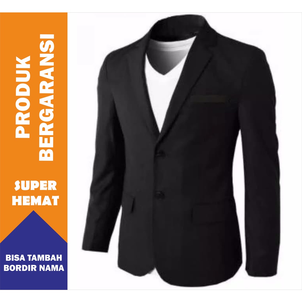Jual New Product Jas hitam polos formal /Jas nikah/Jas wisuda/Jas hitam ...