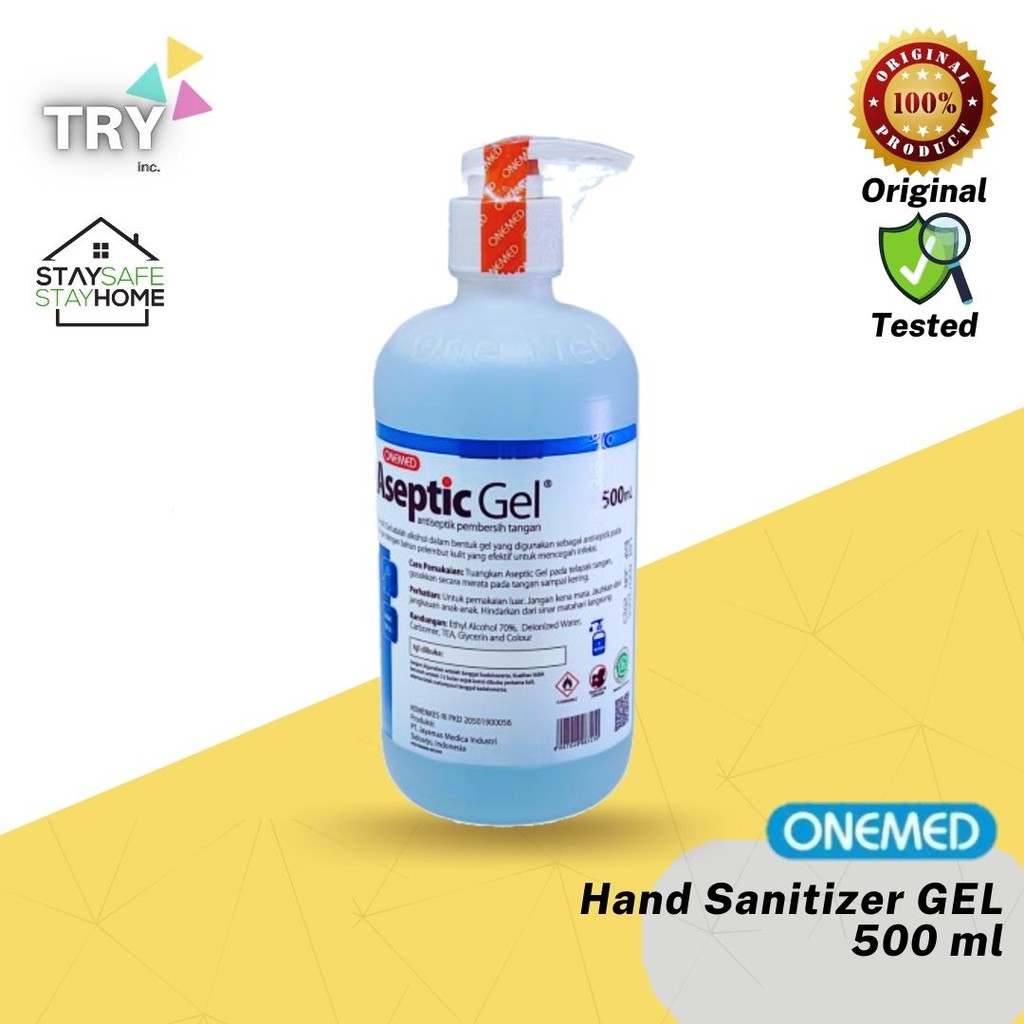 Jual Hand Sanitizer OneMed 500ml Aseptic GEL (Pump Dispenser) | Shopee ...