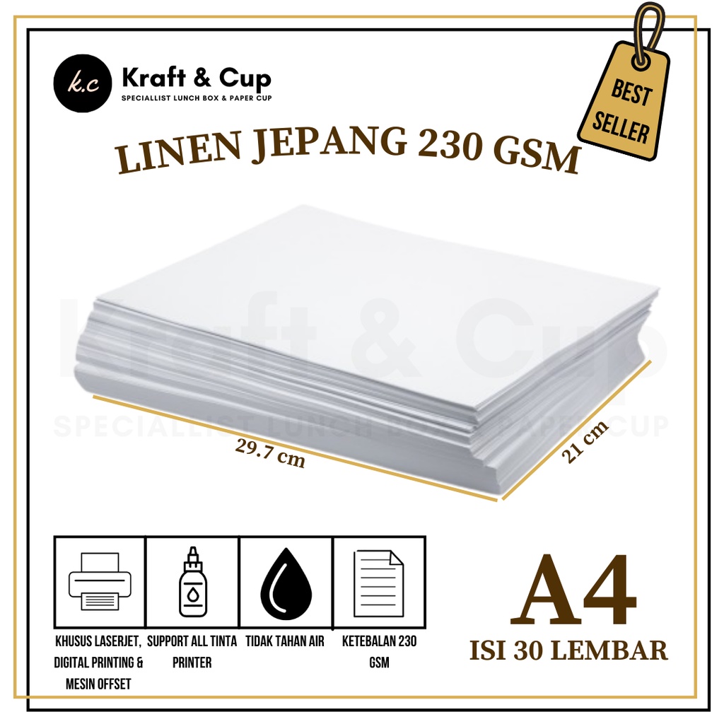 Jual Kertas Linen A4 isi 30 lembar / Kertas Karton Linen A4 | Shopee ...