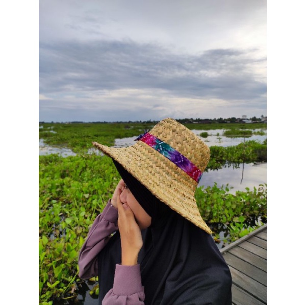 Jual Topi Pantai Piknik Anyaman Purun Etnik | Shopee Indonesia