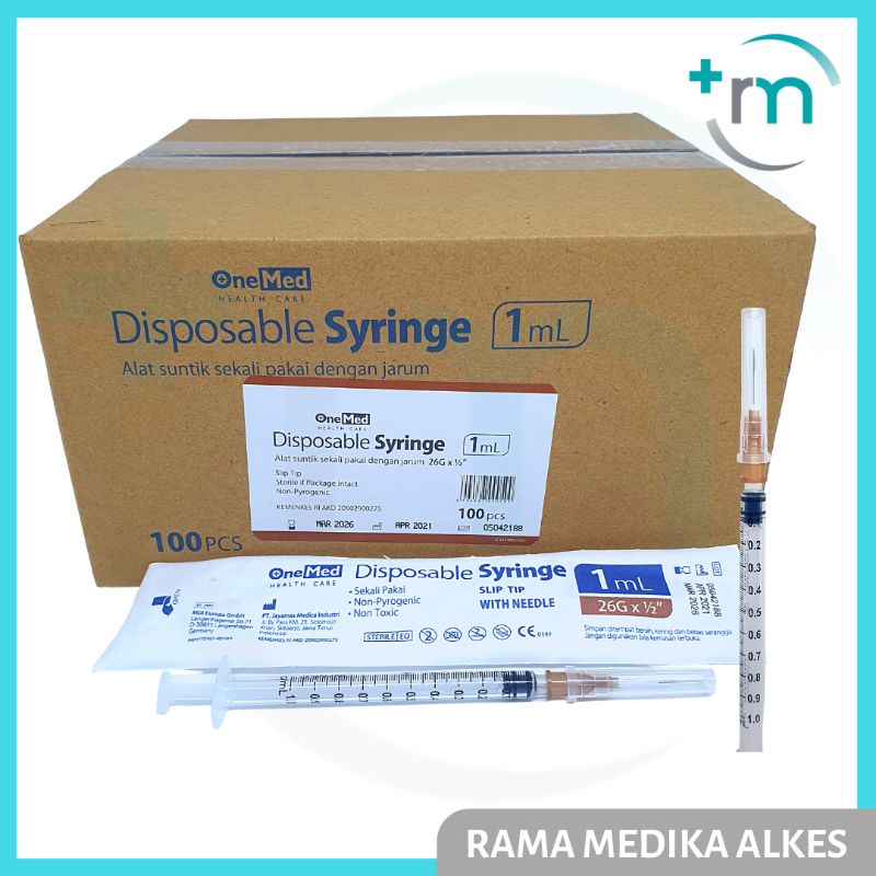 Jual spet syringe spuit 1 cc 1 ml Onemed Onehealh / biji ECER | Shopee ...
