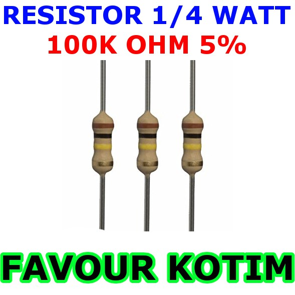 Jual RESISTOR 100K OHM 1/4 WATT 5% R 1/4 W 0.25W 5 PERSEN FVKOTIM | Shopee Indonesia