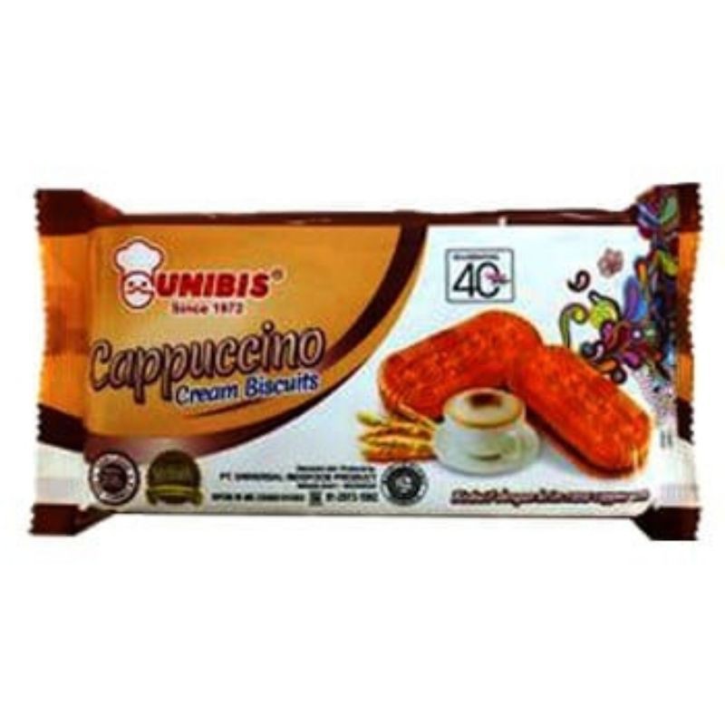 Jual UNIBIS CAPPUCINO CREAM BISCUIT 208 GR - biskuit krim cappuccino ...