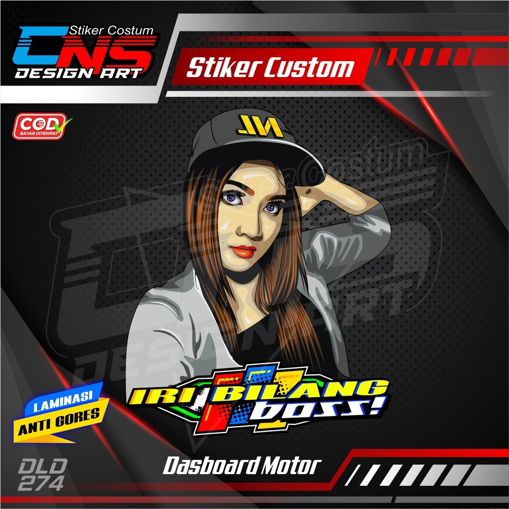 Jual Stiker Kartun Karakter Cewek Vector IRI BILANG BOS ukuran 30x25 ...