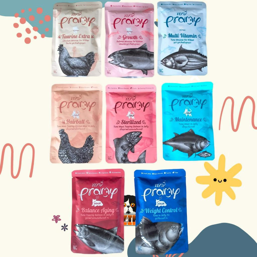 Jual PRAMY CAT POUCH 70gr Makanan Basah Kucing Kitten Adult Senior 70gr ...