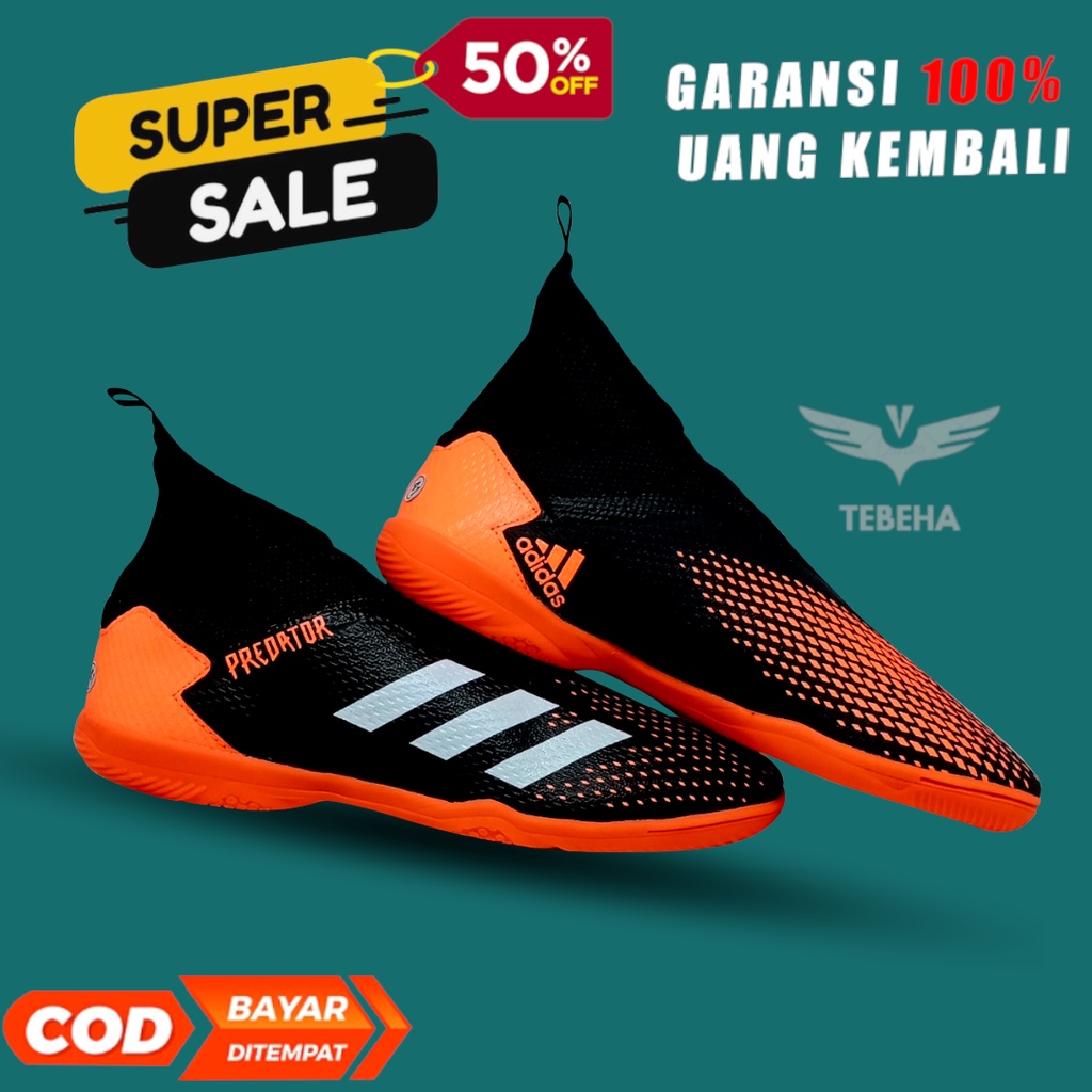 Jual Sepatu Futsal Adidas Predator Hitam Orange Sepatu futsal adidas ...