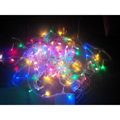 Jual Lampu Natal 100 Lampu Led Cabe/Lampu Pohon Natal Led 8 Mode RGB ...