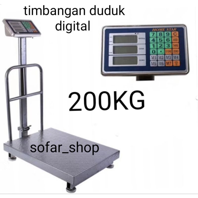 Jual Timbangan Duduk Digital Kapasitas 200KG & 150KG Electrik Platform Scele | Shopee Indonesia