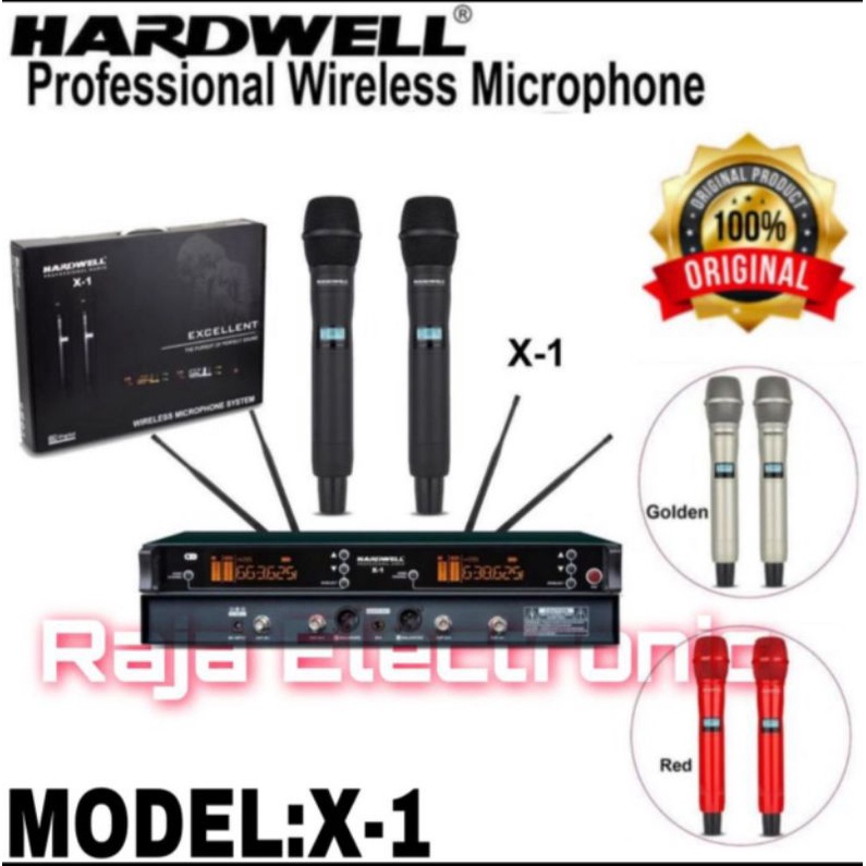 Jual Mic Wireless Hardwell X1 Handheld Original Ada 3 warna. -GOLDEN ...