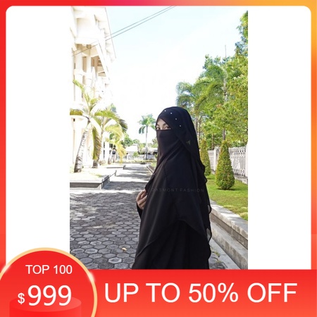 Jual Dasmont Fashion Niqab Veil Mutiara Cadar Diamond Yaman Sifon ...