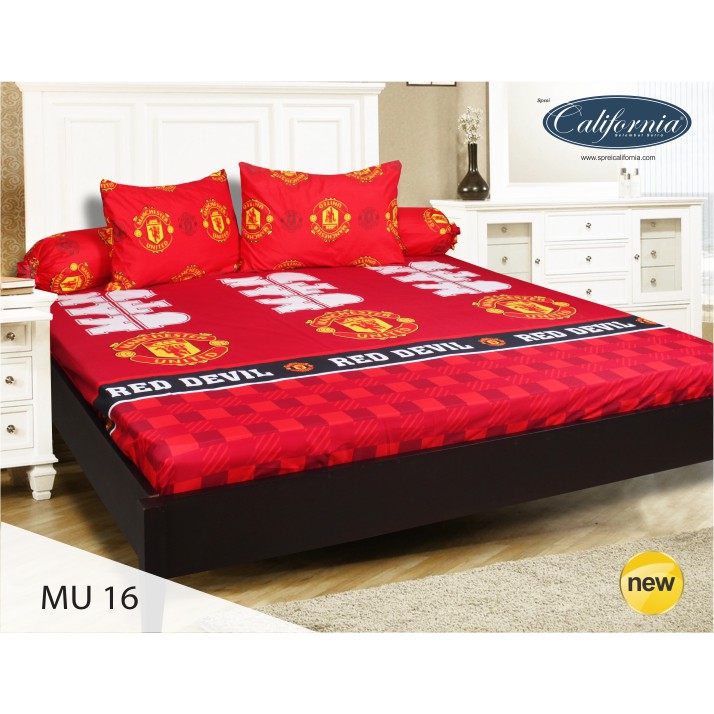 Jual Sprei California 180x200 MU 16 Manchester United ( King size ...