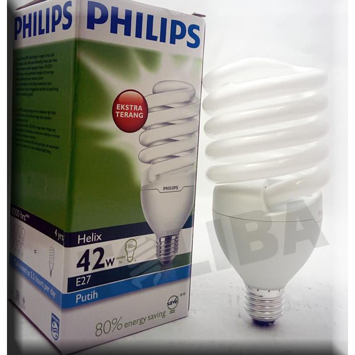 Jual lampu philips tornado helix 42 watt 42w 42watt 42 w spiral ...