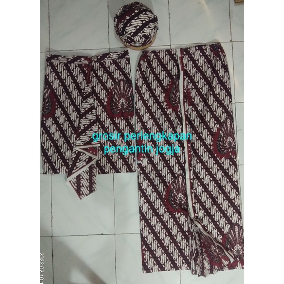 Jual Paket Jarik Wiru Instan plus Sembong dan Bkangkon motif Parang ...