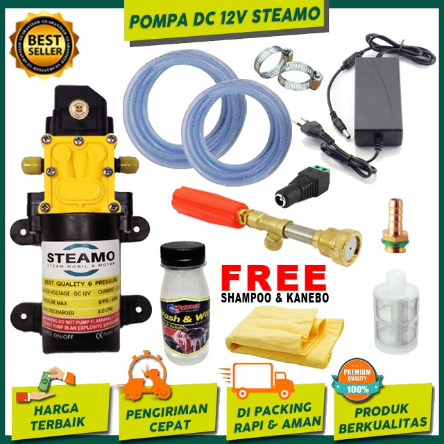 Jual Paket Mesin Cuci Motor Mobil AC Pompa DC Steamo Power Sprayer ...