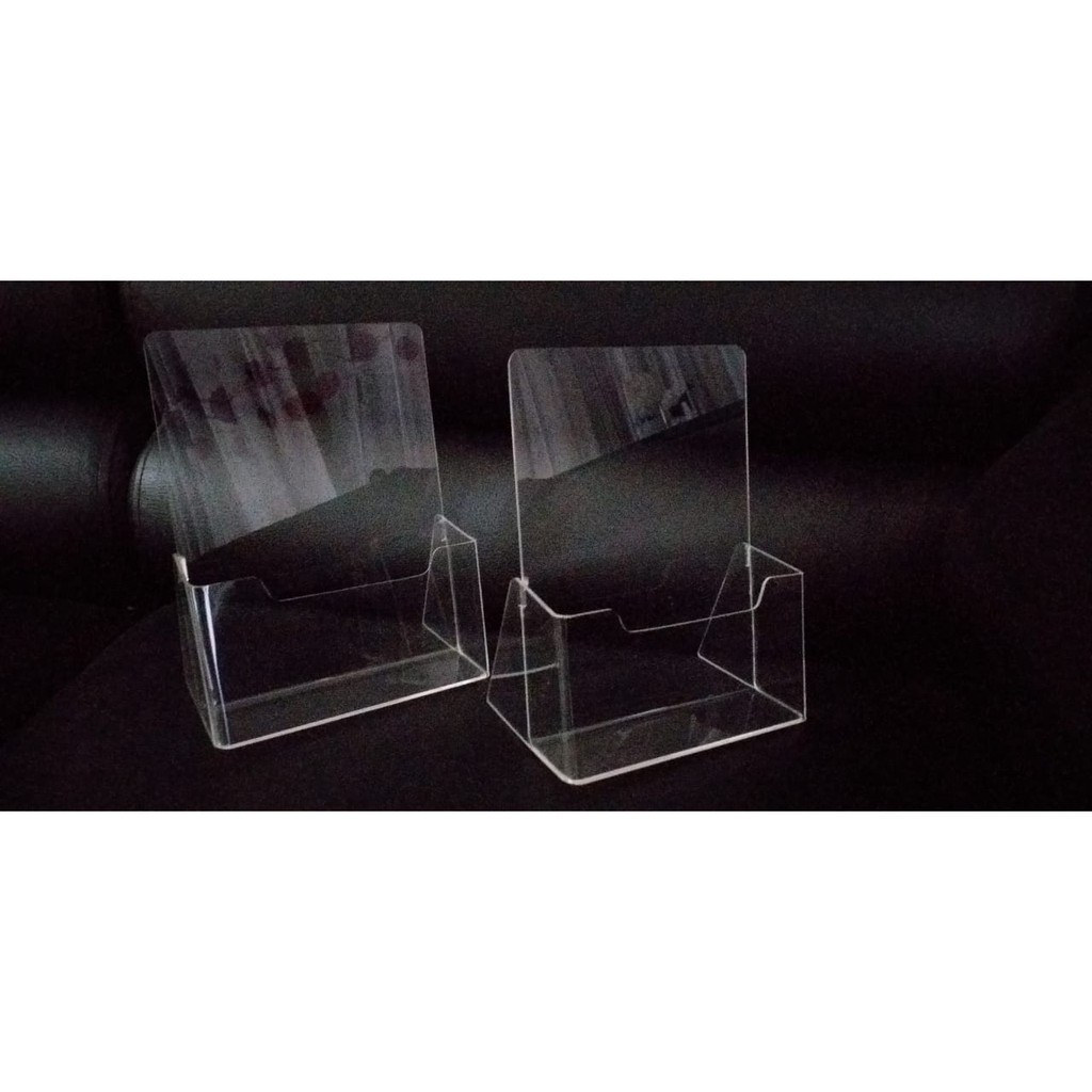 Jual Standing Brosur acrylic / tempat brosur A5 / Display Brosur A5 ...
