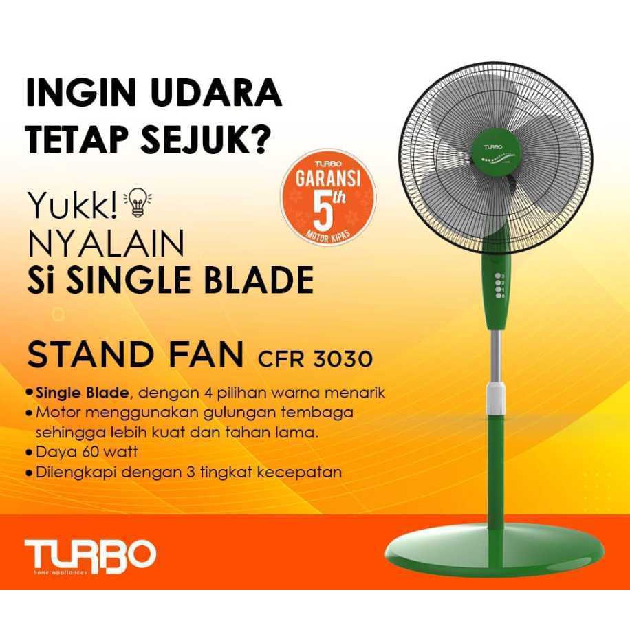 Jual Turbo CFR 3030 Kipas Angin Berdiri Stand fan 16inch | Shopee Indonesia