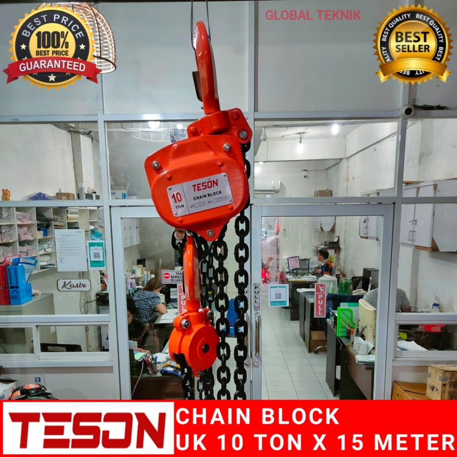 Jual Chain Block 10T x 15M / Chain Hoist 10T x 15M / Katrol 3Ton x 15 ...