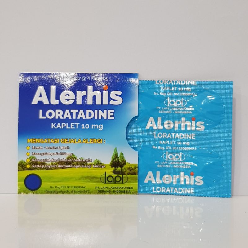 Jual alerhis obat alergi tablet 4's 4 tab kaplet lapi / strip | Shopee ...