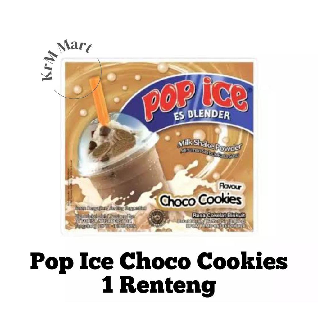 Jual Pop Ice Choco Cookies 1 renteng renceng coklat biskuit kukis ...