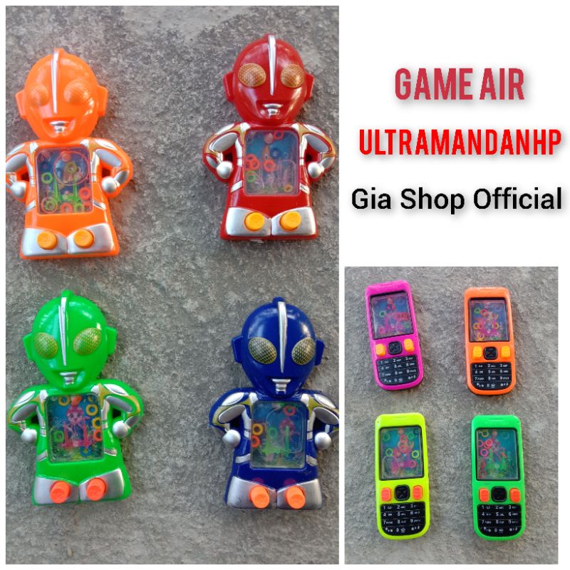 Jual mainan Game air Jadul bentuk Robot Ultraman dan motif Hp mini ...