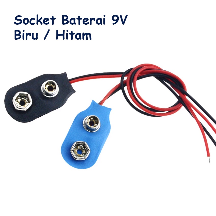 Jual Socket Baterai Kotak 9V Kancing Battery 9V Clip | Shopee Indonesia