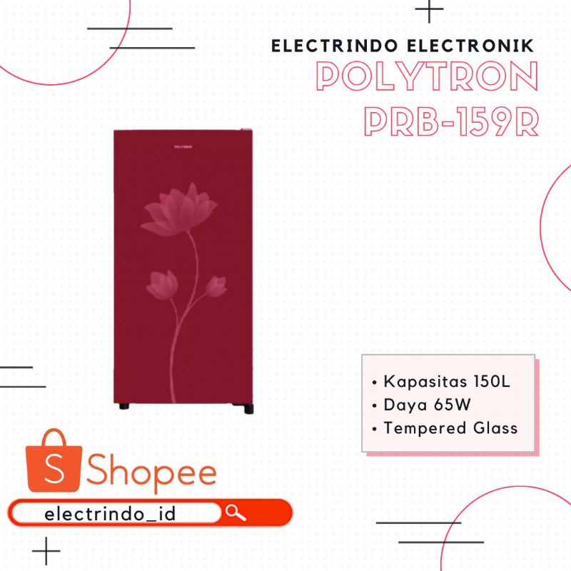 Jual KULKAS POLYTRON PRB-159R/PRB-159B 1 PINTU | Shopee Indonesia