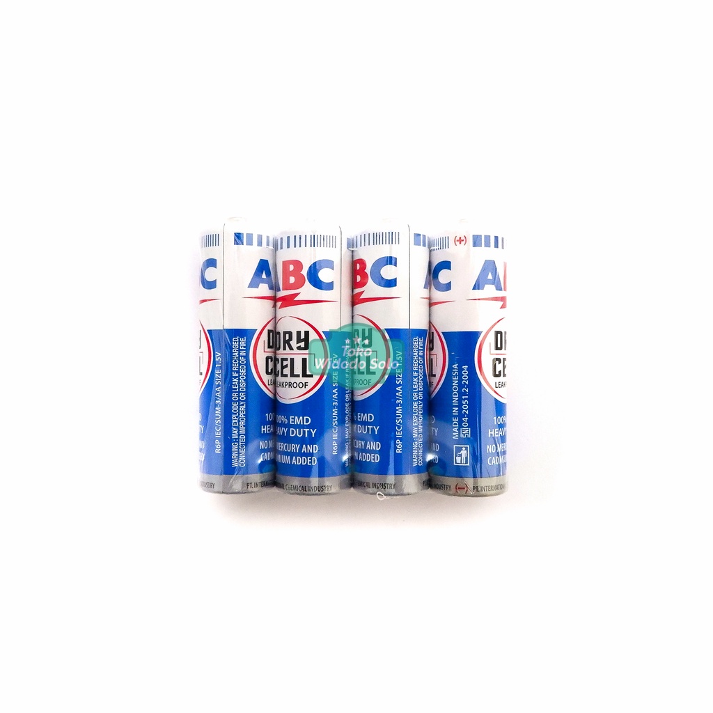 Jual 4 BUAH Batu Baterai AA ABC BIRU Dry Cell Heavy Duty | Shopee Indonesia