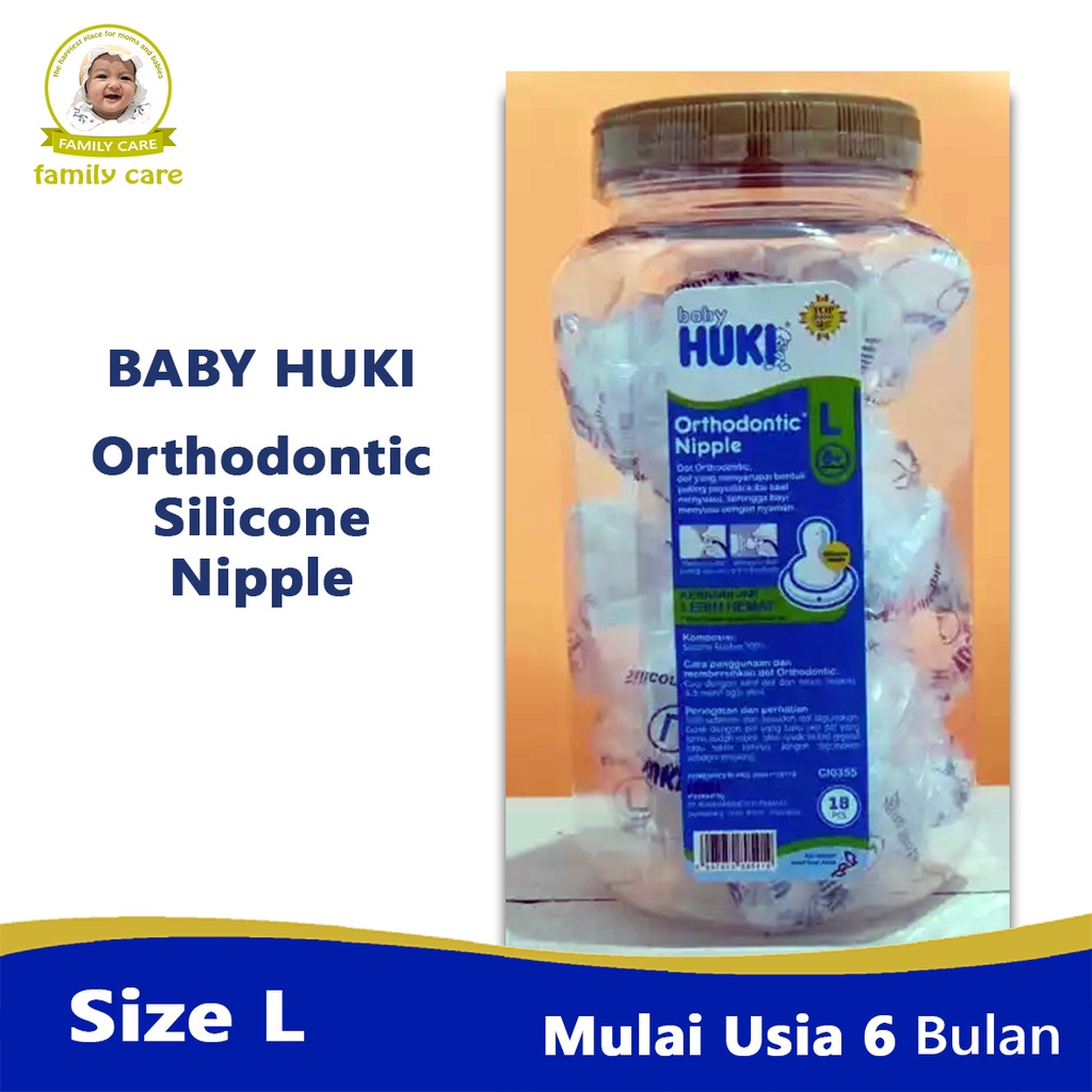 Jual Dot HUKI Gepeng Orthodontic Nipple ukuran L | Shopee Indonesia
