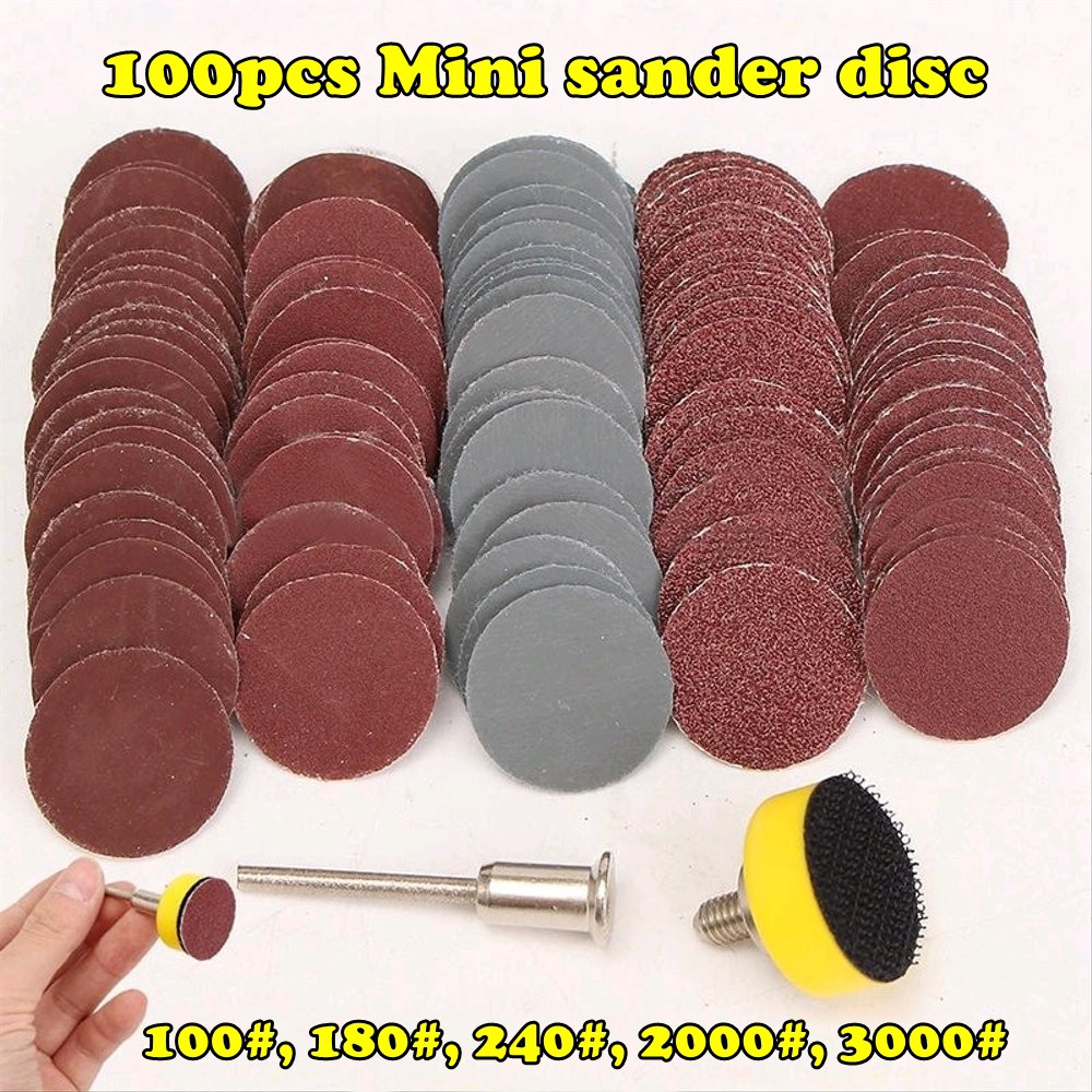 Jual mini sander disc 1" / amplas mini grinder set 100pcs stick + pad ...