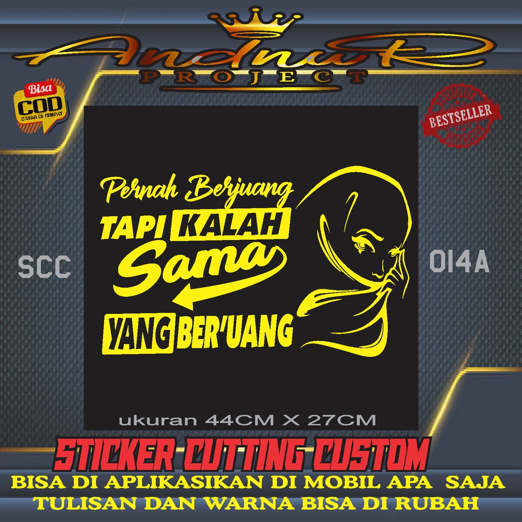 Jual STICKER CUTTING CUSTOM KATA-KATA BISA DI TARUH DI MANA AJA VARIASI ...