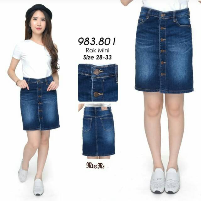 Jual Rok mini jeans cewek yang semakin gaya dan nyaman dipakai | Shopee ...