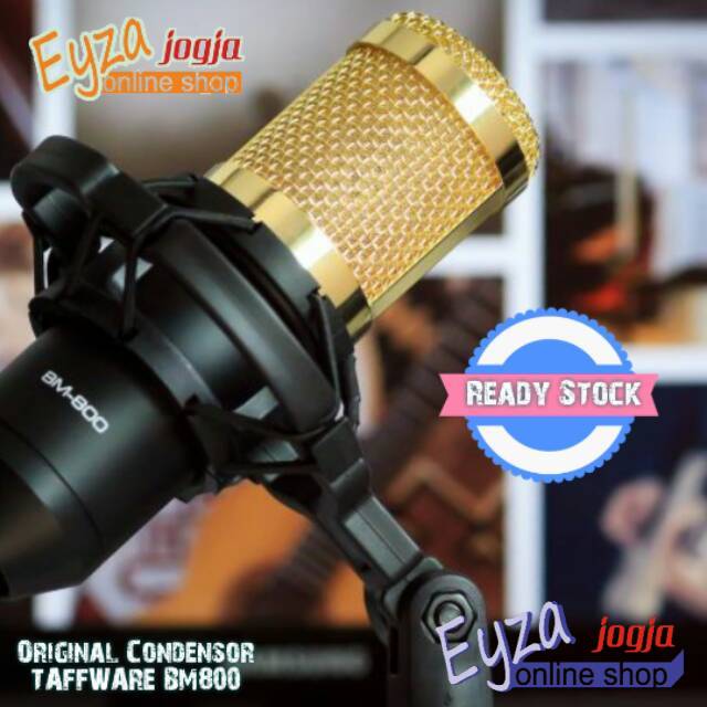 Jual Original Microphone Condenser Taffware BM-800 with Shock Mount ...