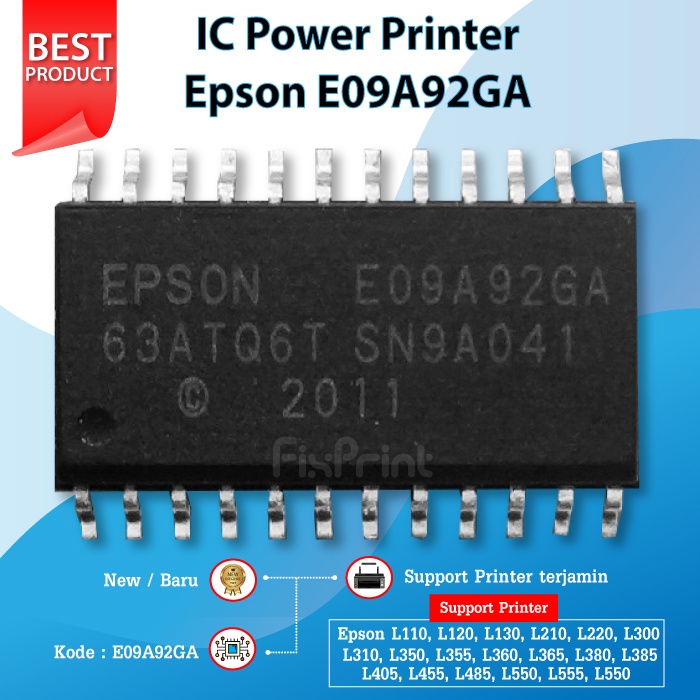 Jual IC Power Epson E09A92GA Type L110 L120 L121 L210 L220 L300 L310 ...